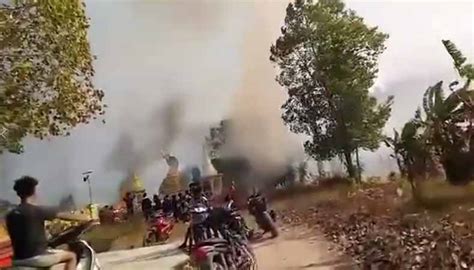 ထိုင်း မြန်မာနယ်စပ် မောတောင်မြို့တွင် တောမီးလောင်