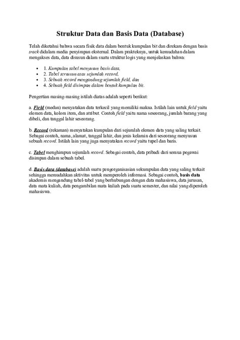 Pdf Struktur Data Dan Basis Data