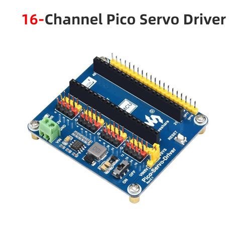 Raspberry Pi Pico Servo Driver Module Channel Outputs Bit Resolution Controlling Robotic