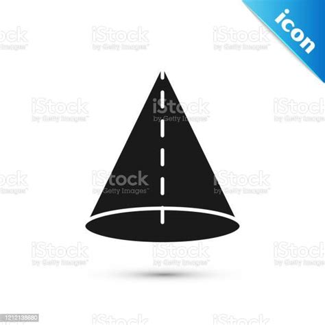 흰색 배경에 격리 된 회색 기하학적 그림 원뿔 아이콘입니다 추상 모양입니다 기하학적 장식 벡터 일러스트레이션 0명에 대한 스톡 벡터 아트 및 기타 이미지 Istock