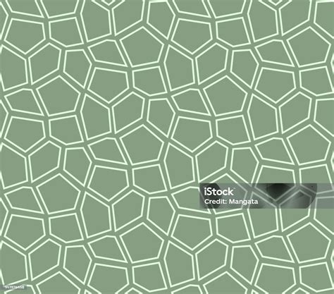 Seamless Vector Mosaic Pattern Irregular Cells Background Voronoi Texture Stock Illustration