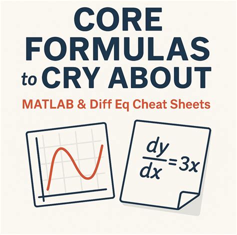 Matlab Commands For Begginers And Differental Equations Essential Formulas