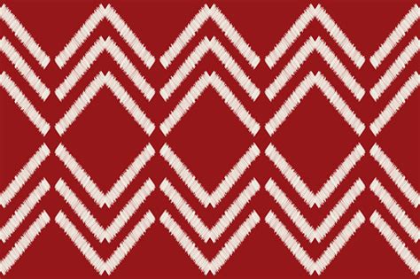 민족 Ikat 직물 패턴 기하학적 스타일입니다 아프리카 Ikat 자수 민족 패턴 빨간 크리스마스 날 배경벽지 추상 벡터 일러스트 레이 션 짜임새 의류 구조 훈장 주제 0명에