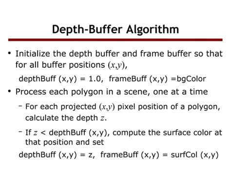 Visible Surface Detection Ppt 3 D Graphics Computer Software And