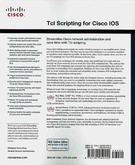 Tcl Scripting For Cisco Ios By Raymond Blair Arvind Durai John