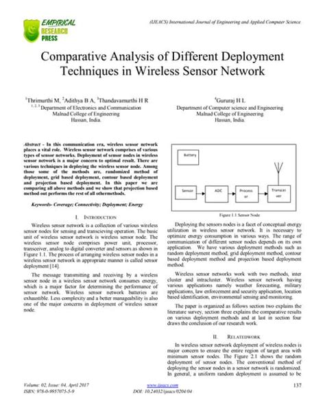 Comparative Analysis Of Different Deployment Techniques In Wireless