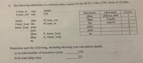solved a 3 1 9 the following subroutine is a software delay