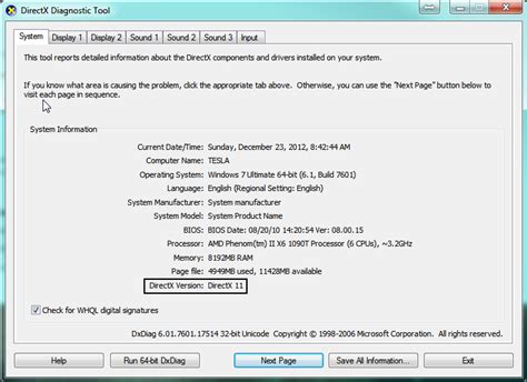 Using The Directx Diagnostic Tool Dxdiag Flexradio
