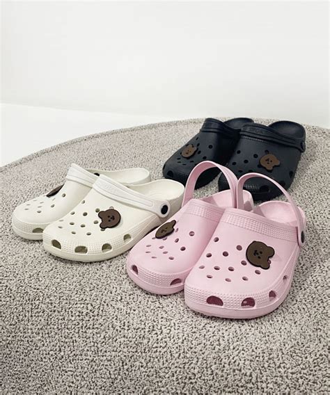 당일발송11할인 곰돌이 지비츠 젤리 크록 슬리퍼 샌들 에이블리