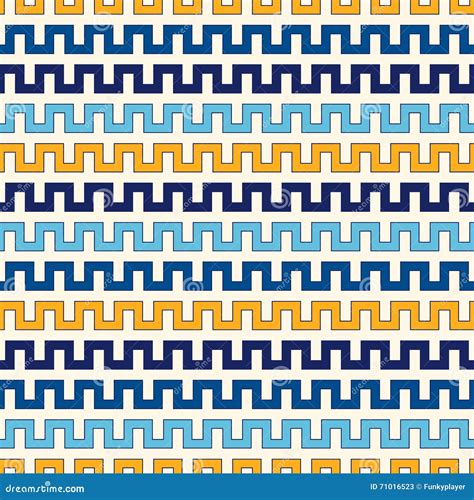 Seamless Pattern With Symmetric Geometric Ornament Zigzag Bright Ethnic Abstract Background