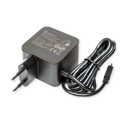 Raspberry Pi 27w Usb C Napájecí Zdroj Eu černý Rpishop Cz