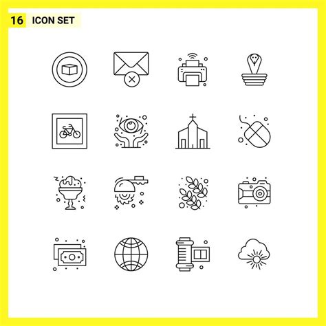 16 Thematic Vector Outlines And Editable Symbols Of Parking Car Internet Of Things King Cobra