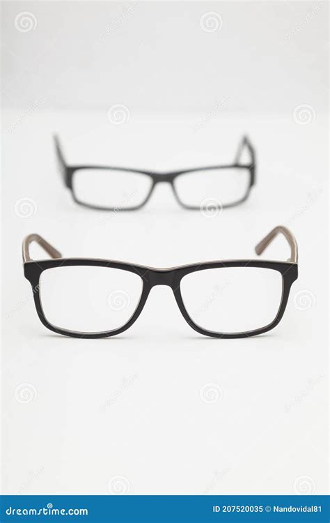 Two Pairs Of Eyeglasses On A White Background Stock Image Image Of