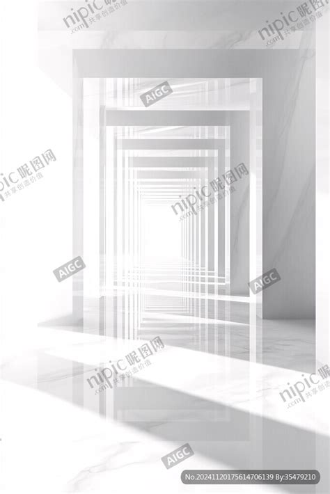 Ai创作图通道背景图 白色秀场通道 渐变走廊 白色高端大气背景 轻奢线条 高级黑白灰炫酷背景 大型通道走廊背景 大气简约光影 无缝走廊 纯白色场景 立体感高级背景素材 室内高清几何 简约渲染