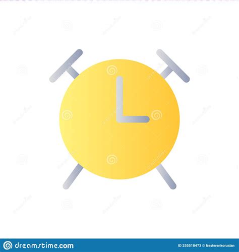 Alarm Clock Flat Gradient Two Color Ui Icon Stock Vector Illustration Of Distance Deadline
