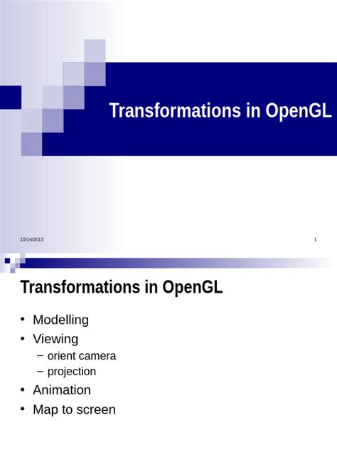 4 Using Transformations In Opengl Pdf Euclidean Geometry