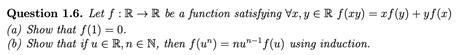 Solved Question Let F RR Be A Function Satisfying Chegg Com