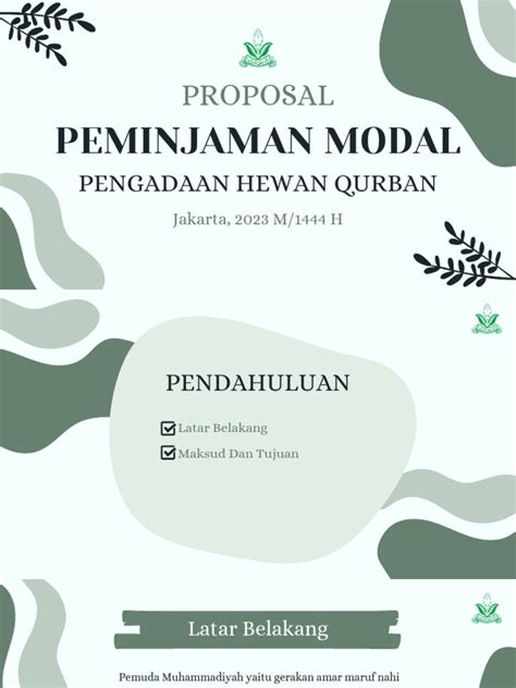 Proposal Peminjaman Modal Pdf Pdf