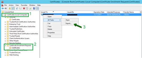 Export SSL Private Key From Windows