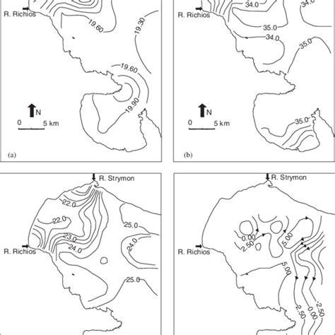 Spatial Distribution Of A Temperature In 1c B Salinity C Download Scientific Diagram