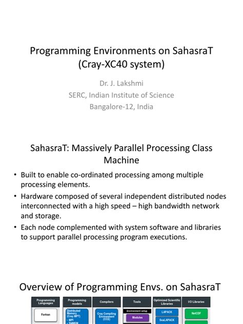 programming environments on sahasrat cray xc40 system pdf library