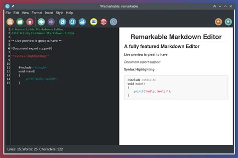remarkable a tiny github flavored markdown editor for linux