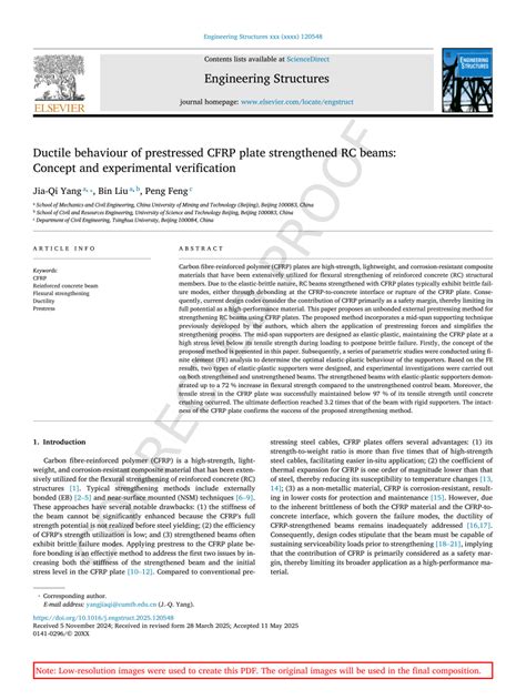 Pdf Ductile Behaviour Of Prestressed Cfrp Plate Strengthened Rc Beams Concept And