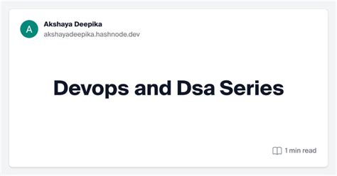 Akshaya Deepika Eerla On Linkedin Devops And Dsa Series