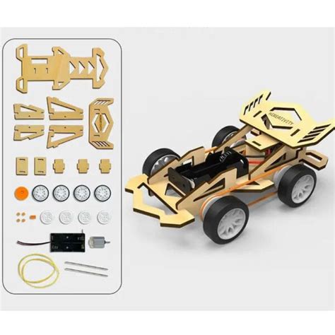 Rc Car Assembly Model Diy Kit Of Mdf Roboticsdna