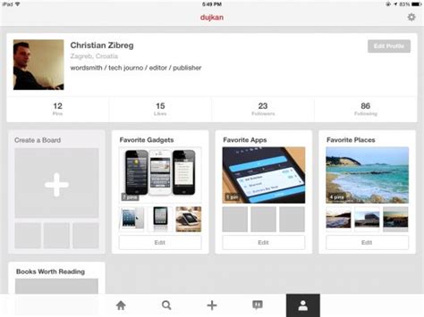Pinterest Revamps Ipad Interface