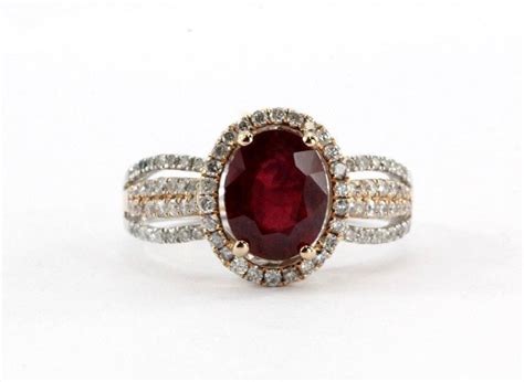 14k White And Rose Gold Effy Ruby Royale Diamond And Ruby Ring Queen May