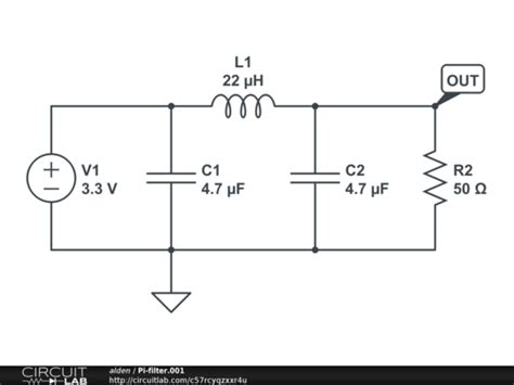 Pi Filter 001 CircuitLab