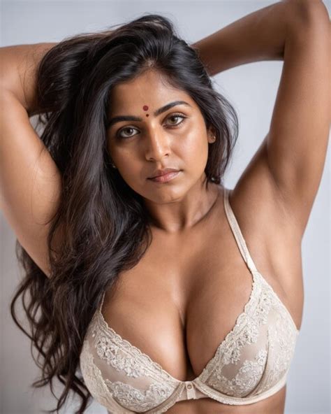 Premium Photo An Attractive Indian Woman In A White Bra