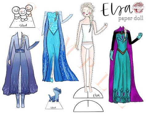 Frozen Paper Dolls Paper Princess Doll Diy Princess Ornaments