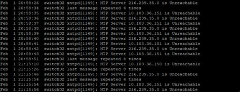 Device Not Syncing With Ntp Servers Switching