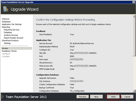 upgrading tfs 2010 to tfs 2012 rc done