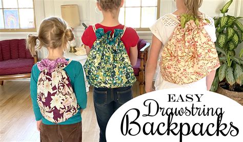 Lined Drawstring Bag Tutorial