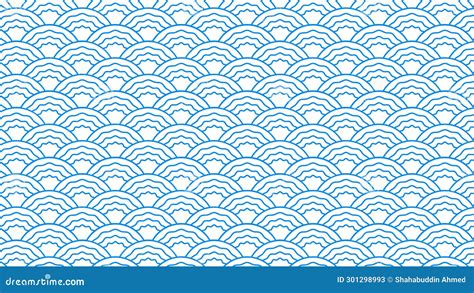 Seamless Repetitive Vector Curvy Waves Pattern Texture Background Stock Vector Illustration Of