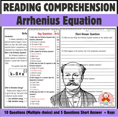 Reading Comprehension Passages And Questions L Arrhenius Equation