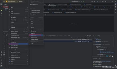 Idea Git 版本回滚idea中git中的怎么将远程的提交的回退 Csdn博客