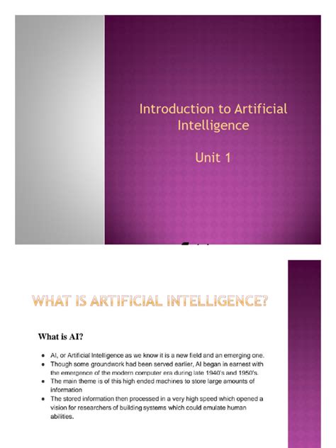 Ai Unit1 Pdf Artificial Intelligence Intelligence Ai And Semantics