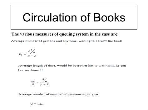 Application Of Queuing Theory To Libraries And Information Centres Ppt