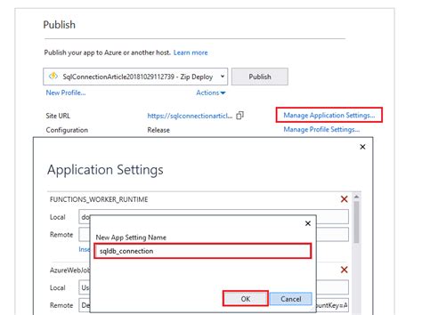 C Azure Functions Database Connection String Stack Overflow