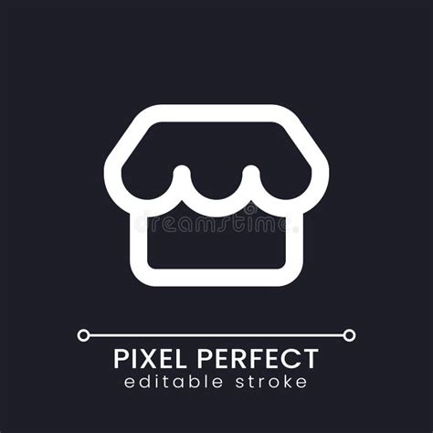 Shop Pixel Perfect White Linear Ui Icon For Dark Theme Stock Vector Illustration Of Line