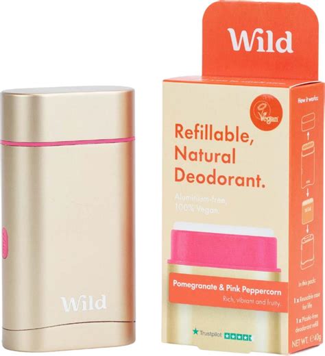 Wild Refillable Natural Deodorant Pomegranate And Pink Peppercorn 40 G