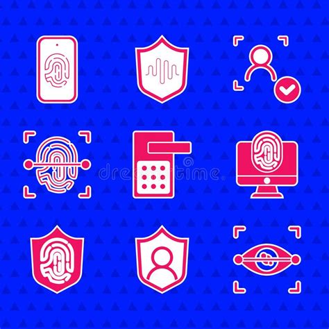 Set Digital Door Lock User Protection Eye Scan Monitor With Fingerprint Fingerprint Shield