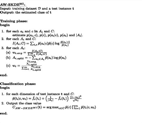mutual information based attribute weighting with smooth kernel density download scientific