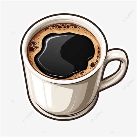 빈 블랙 커피 음료 머그잔 스티커 컵 커피 마시다 Png 일러스트 및 이미지 에 대한 무료 다운로드 Pngtree