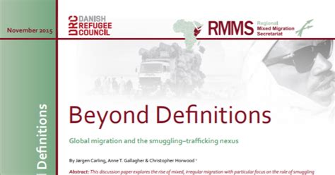 Beyond Definitions Global Migration And The Smuggling Trafficking Nexus Migrant Protection