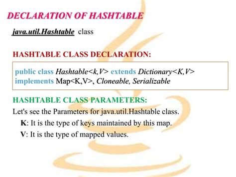 Hash Table In Java Pptx